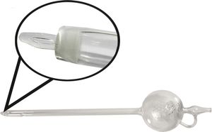 Glass wine sample taker grapes+valve 1000ml 75cm - inderst